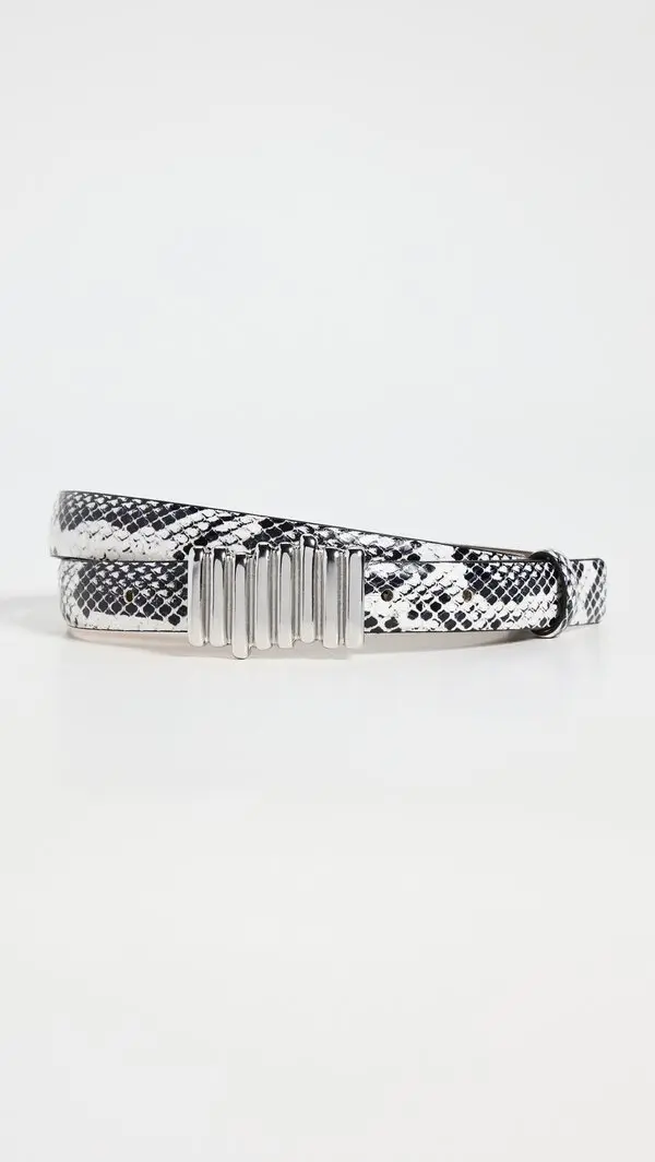 B-Low The Belt Vesna Mini Python Belt In Black/White/Silver  display picture 3