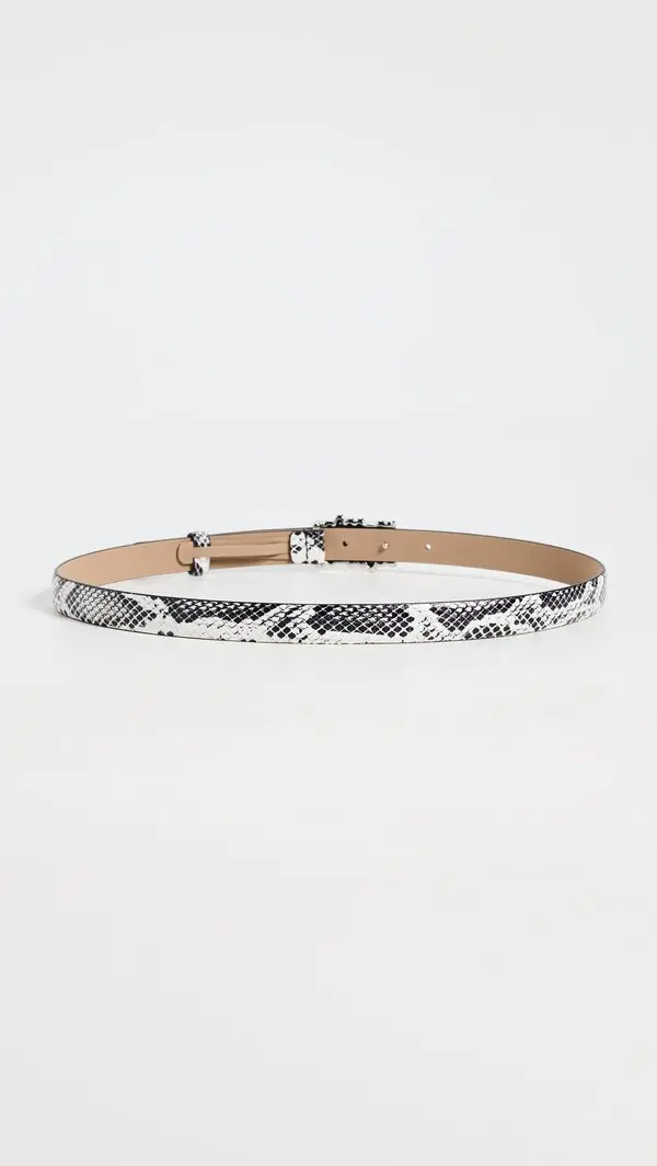 B-Low The Belt Vesna Mini Python Snakeskin Silver Buckle Belt Size Large NEW Vesna Mini Python Belt – Penelope T main image 2