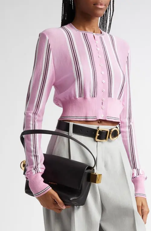 Jacquemus Le Rond Carré Leather Shoulder Bag - Black