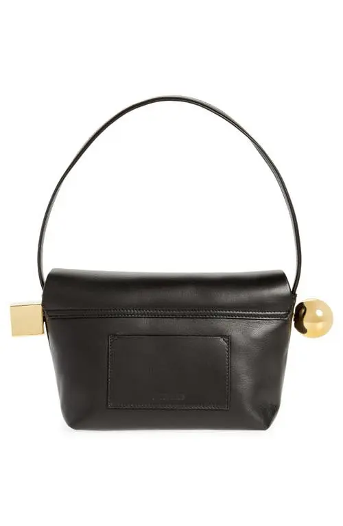 Jacquemus Le Rond Carré Leather Shoulder Bag - Black