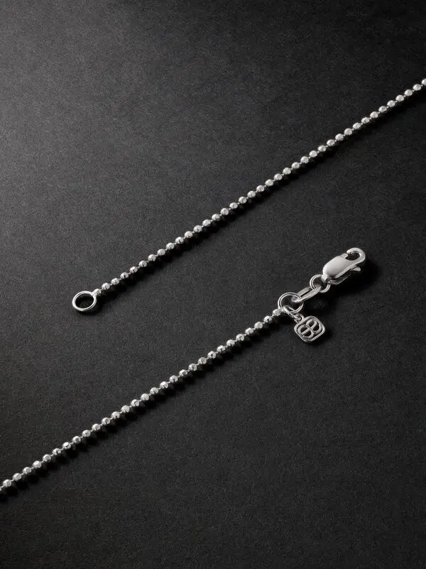 SYDNEY EVAN Evil Eye Rhodium-plated Diamond Pendant Necklace