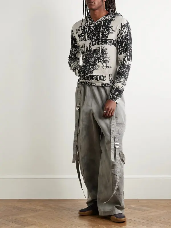 Acne Studios Kews Chaos Printed Jersey Hoodie