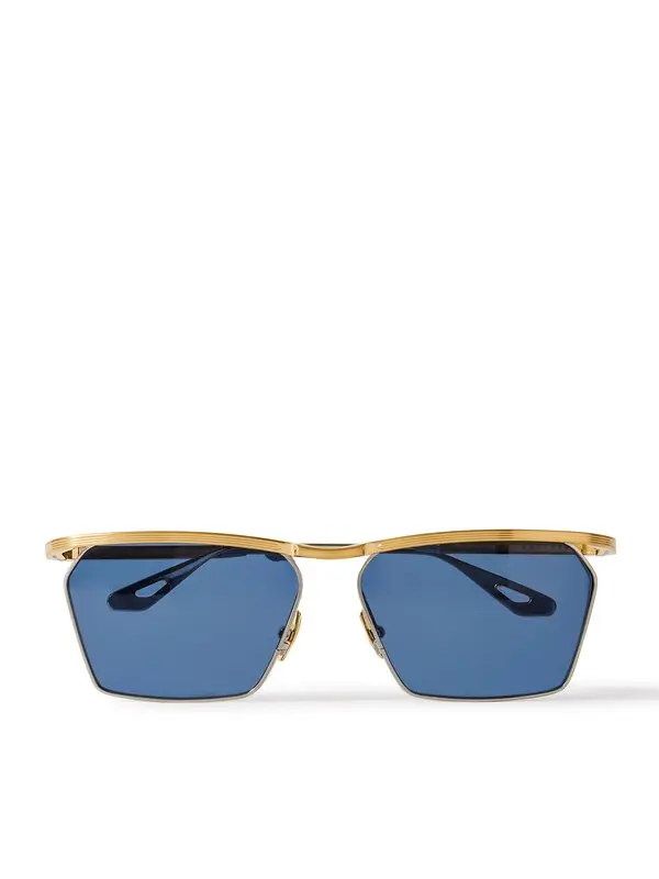 JACQUES MARIE MAGE Bresson D-frame Sunglasses - Gold