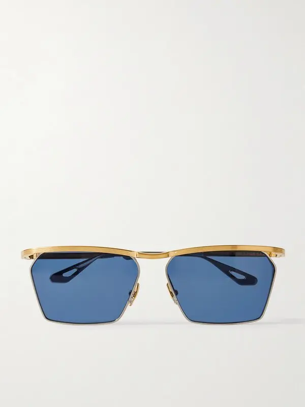 JACQUES MARIE MAGE Bresson D-frame Sunglasses - Gold