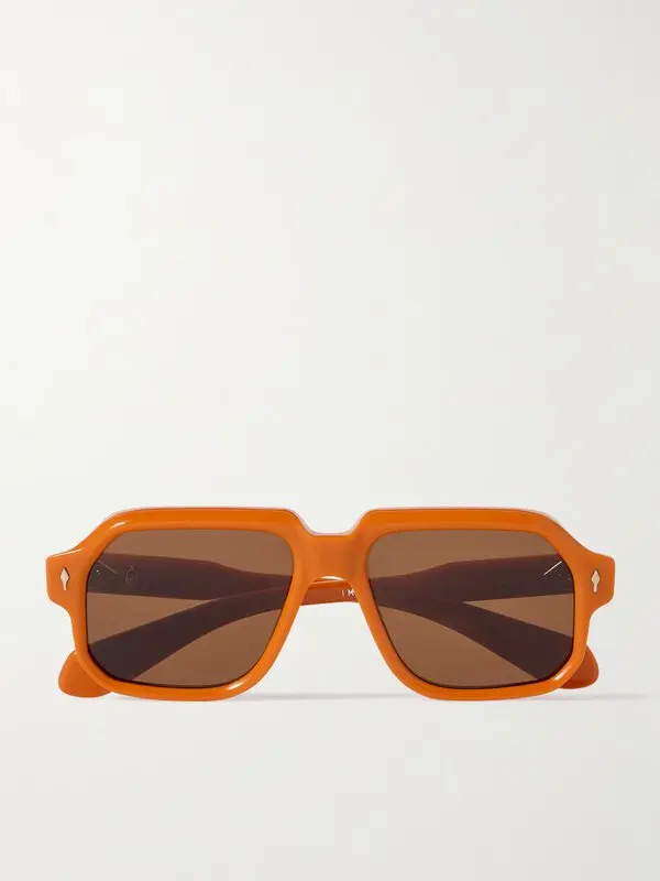 JACQUES MARIE MAGE Challenger Square-frame Sunglasses - Orange