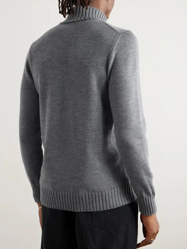 PIACENZA CASHMERE 1733 Slim-fit Wool Rollneck Sweater