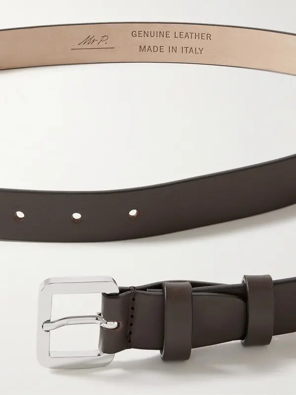 Mr P. 2.5cm Leather Belt - Brown