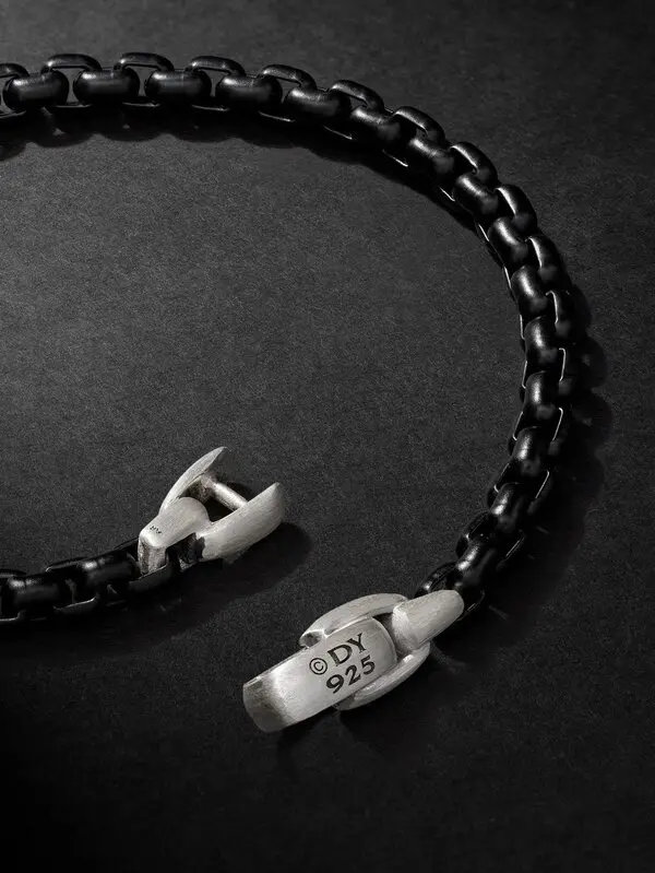 David Yurman Blackened Sterling Silver Chain Bracelet