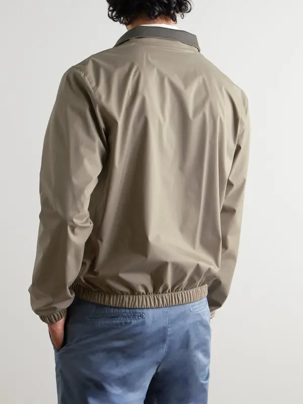Loro Piana Reversible Windmate® Storm System® Shell And Cashmere Bomber Jacket