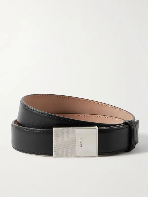 Khaite Elio Leather Belt - Black
