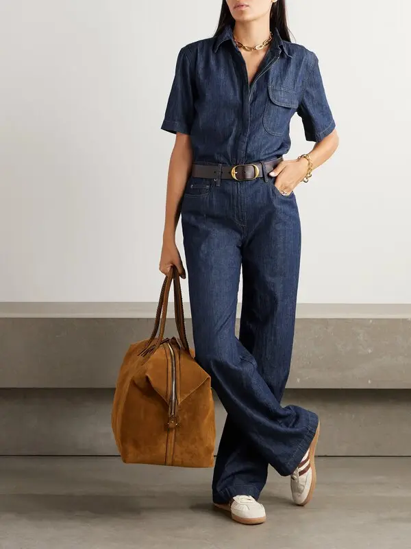 RIVET UTILITY Girlfriend Denim Jumpsuit