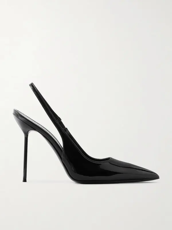 Paris Texas Lidia Patent-leather Slingback Pumps - Black