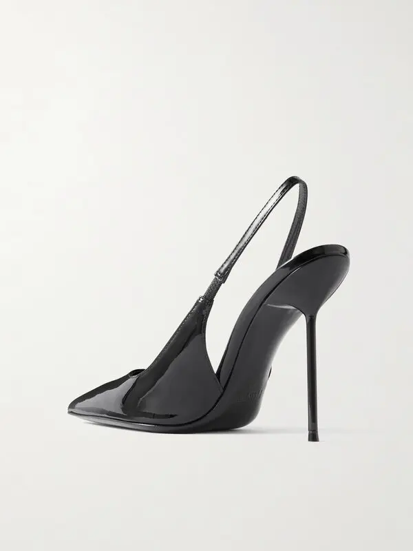 Paris Texas Lidia Patent-leather Slingback Pumps - Black
