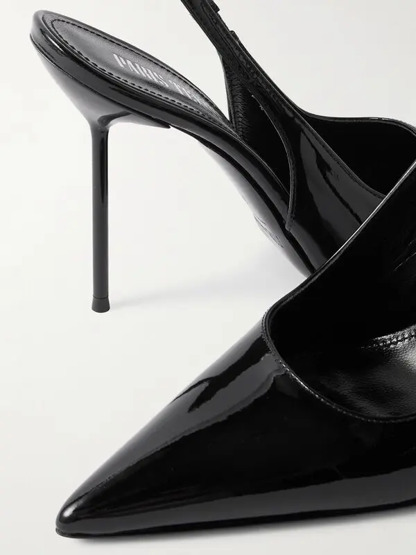 Paris Texas Lidia Patent-leather Slingback Pumps - Black