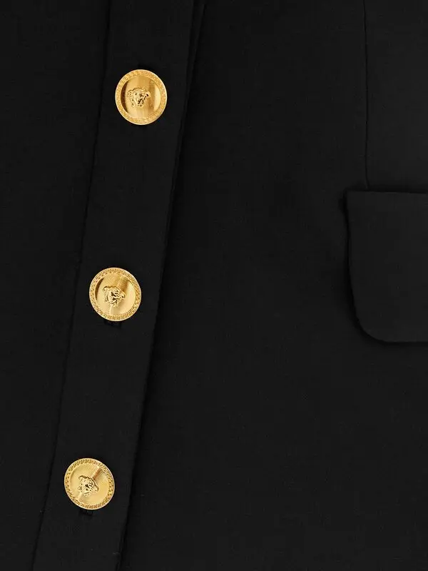 Versace Chiffon And Cady Shirt Dress