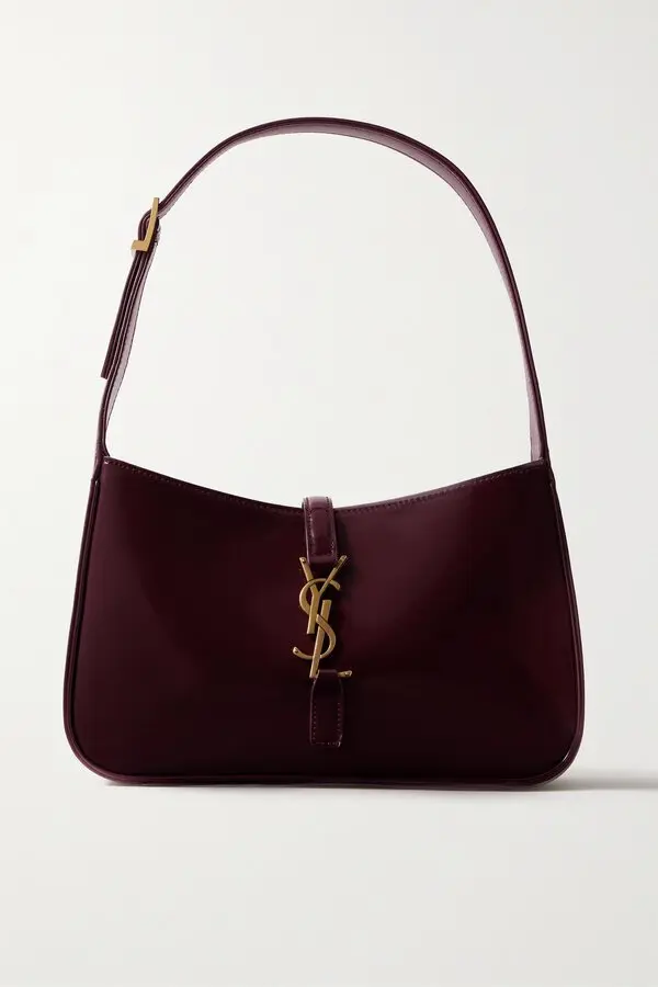 Saint Laurent Le 5 À 7 Patent-leather Shoulder Bag - Red