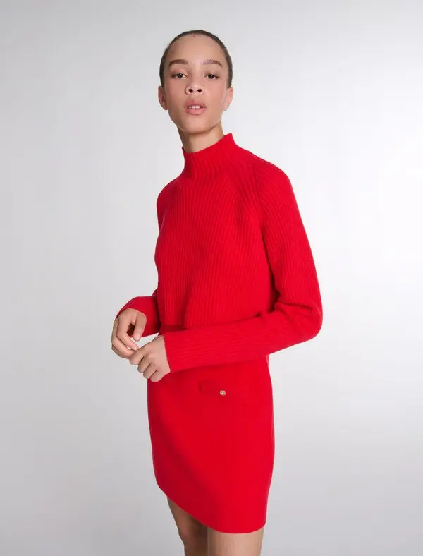 maje red polo dress Red Polo Midi Dress