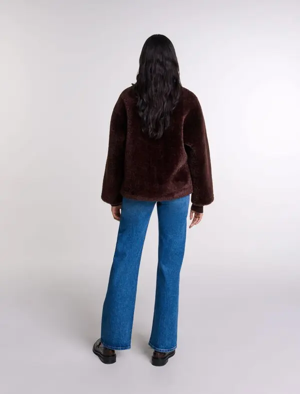 Maje Short Faux Fur Jacket