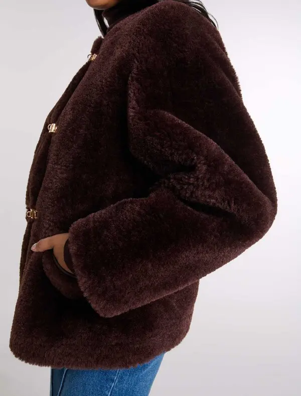 Maje Short Faux Fur Jacket