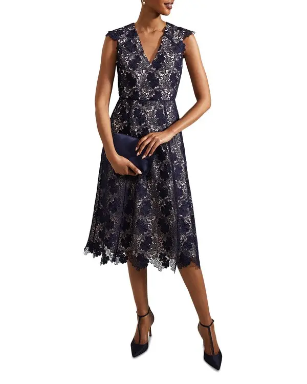 HOBBS LONDON Hannah Lace Midi Dress