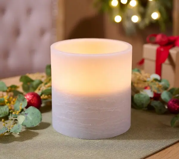HOME REFLECTIONS Flameless 6'x6' Jumbo Candle - One-color