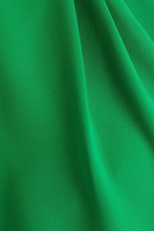 Badgley Mischka One-shoulder Draped Crepe Dress - Green