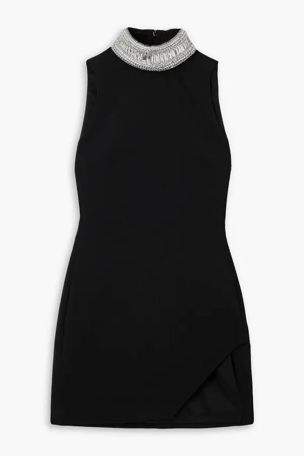 David Koma Crystal-Embellished Crepe Mini Dress In Black - 80% Off |  Editorialist