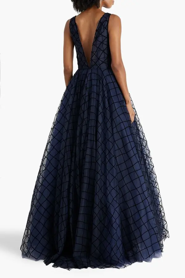 navy blue oscar dress $2.5K Oscar de la Renta wool silk belted dress sz 10 L navy blue