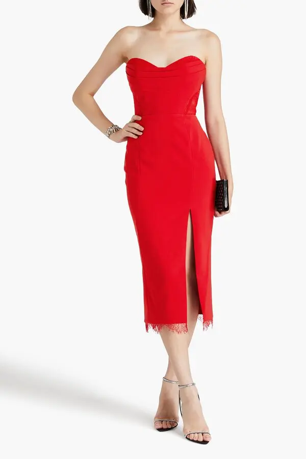 piped lace dress J'Adore Dresses J26082 - Short Lace A-line Dress main image 1