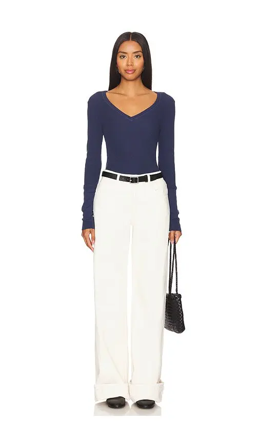 BOBI V Neck Long Sleeve