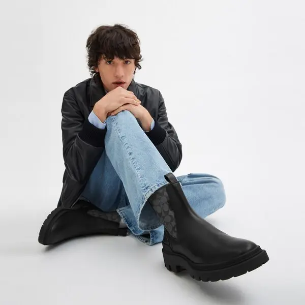 Coach Colson Boot With Signature In Graphite/Black - 50% Off  display picture 1