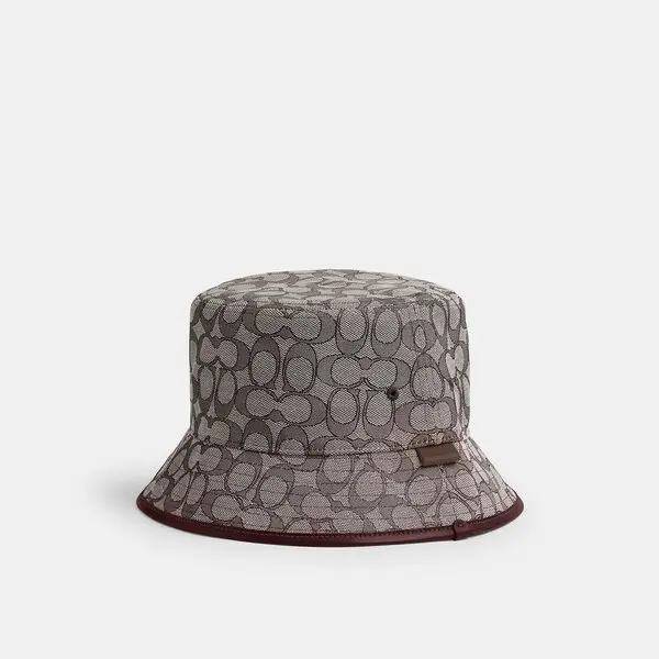 COACH Signature Jacquard Bucket Hat - Oak