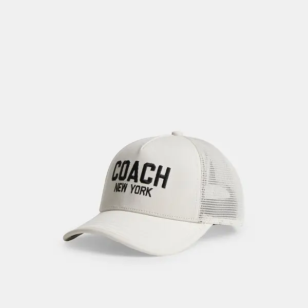 COACH Cotton Twill Trucker Hat - Chalk