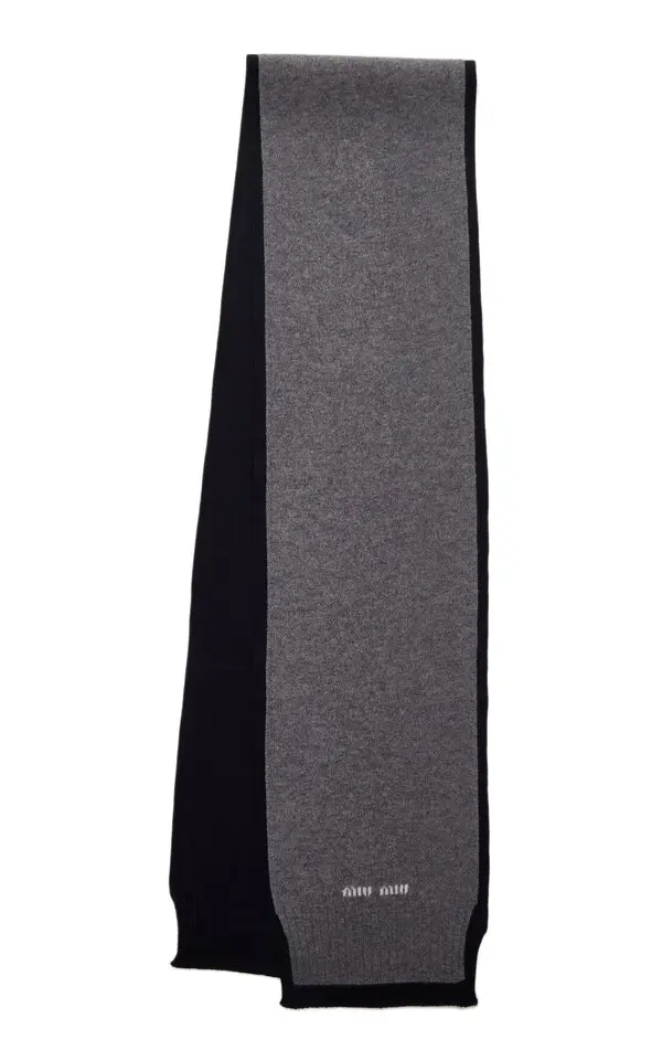 Miu Miu Silk-cashmere Scarf - Grey