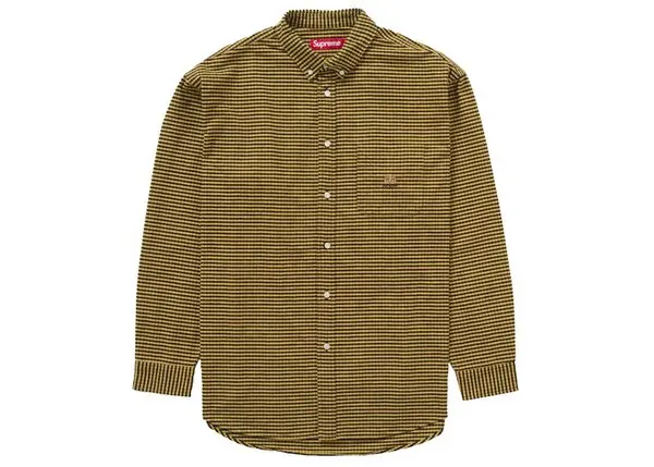Supreme Loose Fit Flannel Oxford Shirt - Yellow Plaid