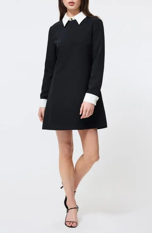 French Connection Echo Collared Shift Dress - 01-black