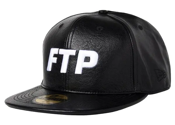 FTP Leather Logo Cap - Black