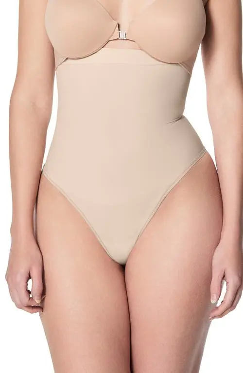 Spanx Spanxsculpt™ Seamless Power High-waisted Thong - Soft Beige