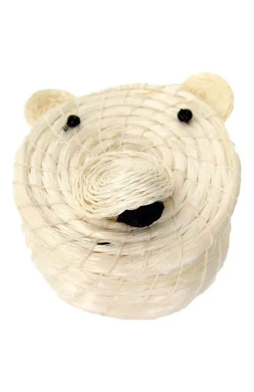 MBARE Animal Lidded Basket - Polar Bear