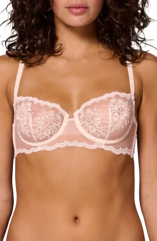 Simone Perele Intrigue Sheer Underwire Demi Bra - Sakura Pink