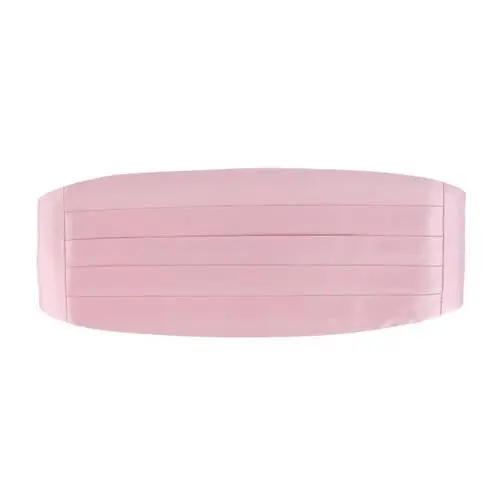 Trafalgar Sutton Solid Color Silk Cummerbund - Pink