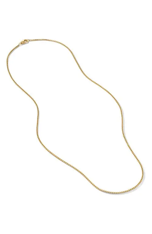 David Yurman 18k Gold Box Chain Necklace