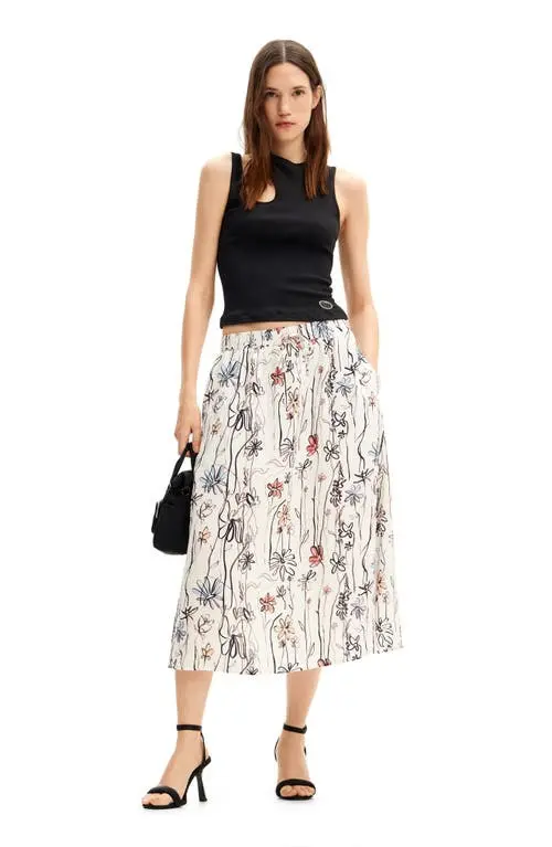 Desigual Printed Maxi Skirt