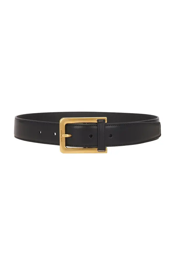Saint Laurent Leather Belt - Nero