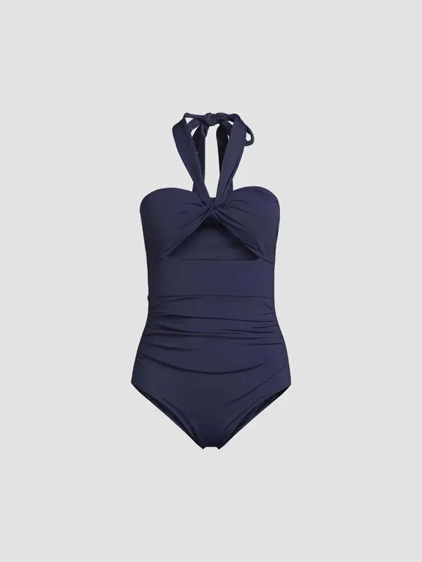 CHANGE OF SCENERY Ella Convertible Twist Front One-piece Swimsuit - Navy