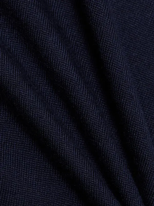 JIL SANDER Wool & Cashmere-blend Rib-knit Trim Sweater - Midnight