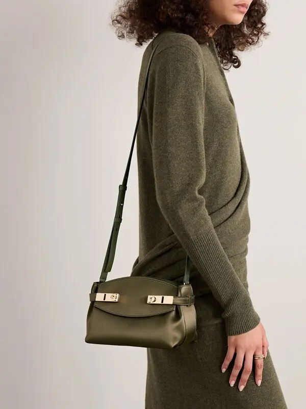 FERRAGAMO Hug Satin Shoulder Bag