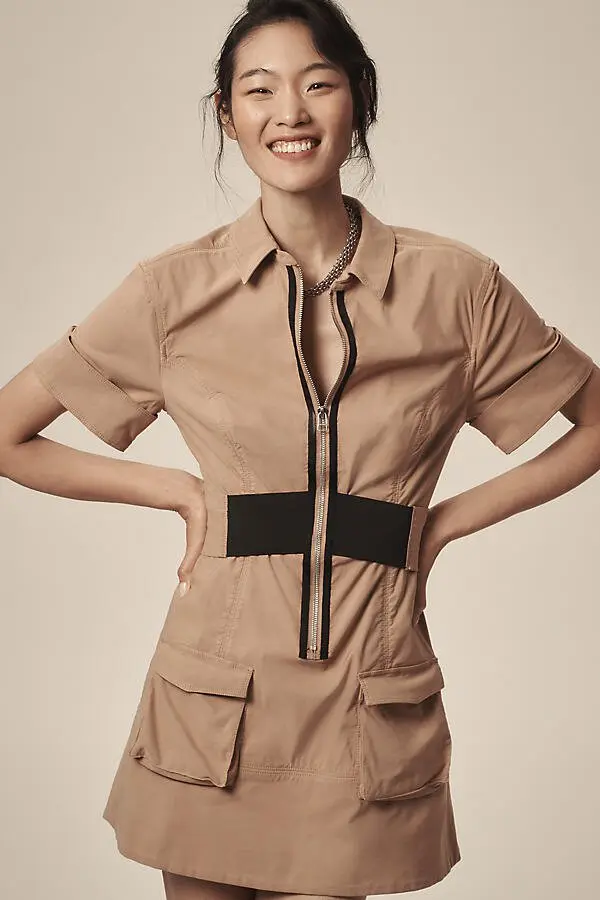 maeve mini dress beige LIKELY Maeve Dress in Ivory