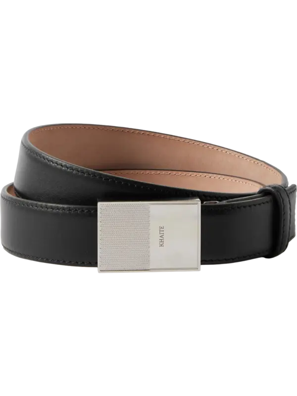 Khaite Elio Leather Belt - Black