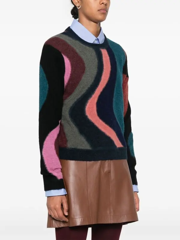 Paul Smith Swirl Pattern Knit Sweater